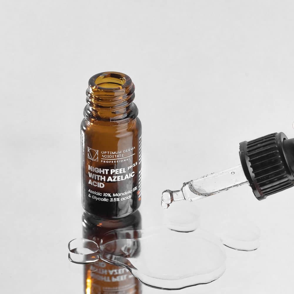 NAKTINIS PILINGAS SU AZELAINO RŪGŠTIMI 2x5 ml - Optimum Derma Aciditate